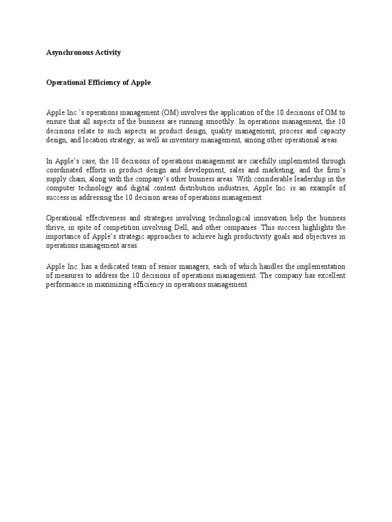 How Apple Achieves Operational Excellence Through Strategic ...