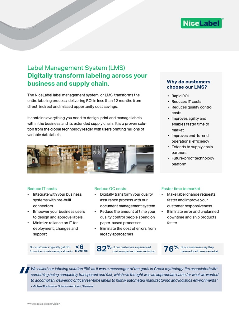 Label Management System (LMS) : Digitally Transform Labeling Across ...