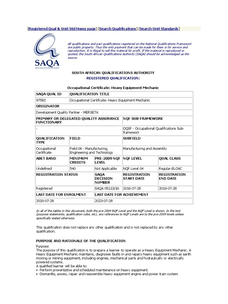 Registered Qual & Unit STD Home Page Search Qualifications Search Unit ...