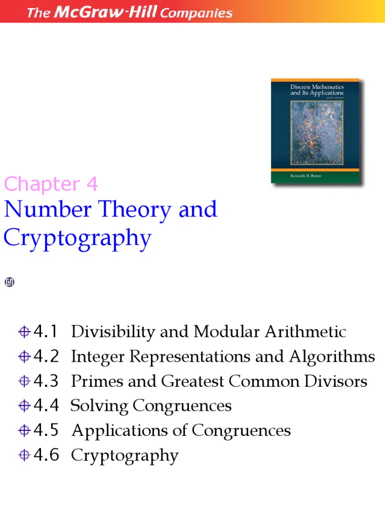 Discrete Mathematics and Its Applications: Number Theory and ...
