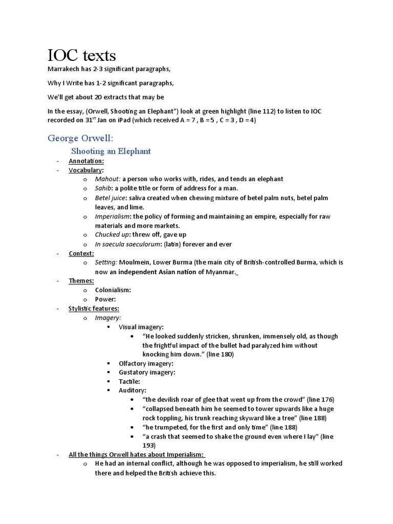 IOC Texts: George Orwell | PDF