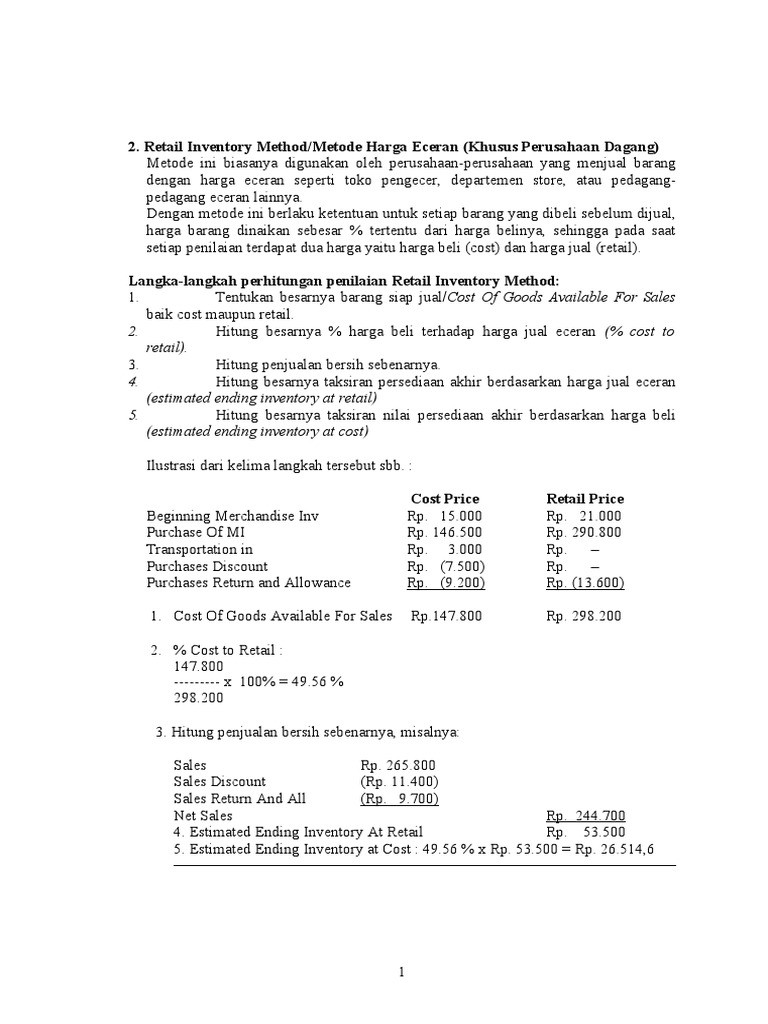 Contoh Soal Inventory | PDF