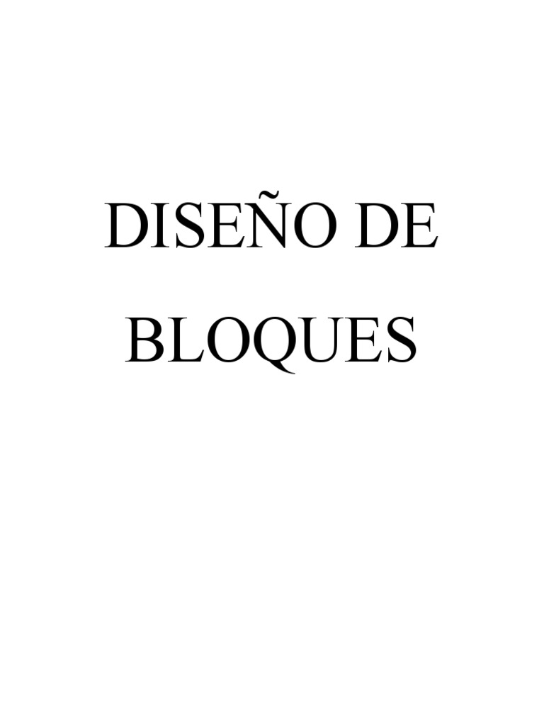Tabla Comparativa de Diseño de Bloques | PDF