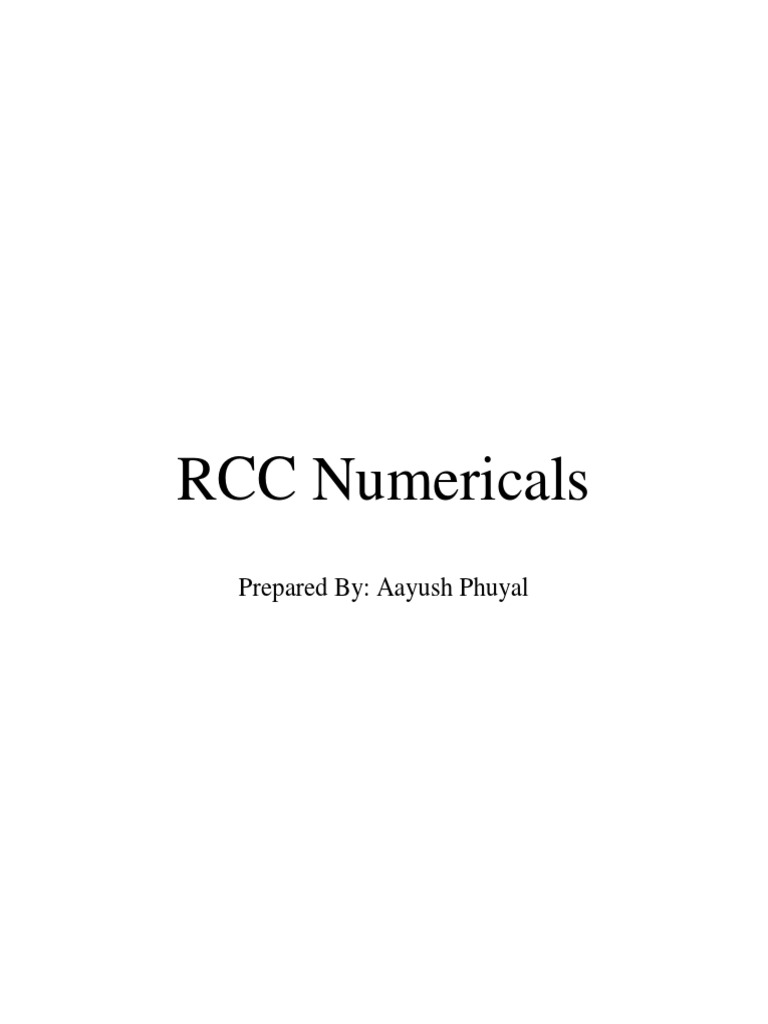 RCC Numerical Analysis Guide | PDF | Aircraft