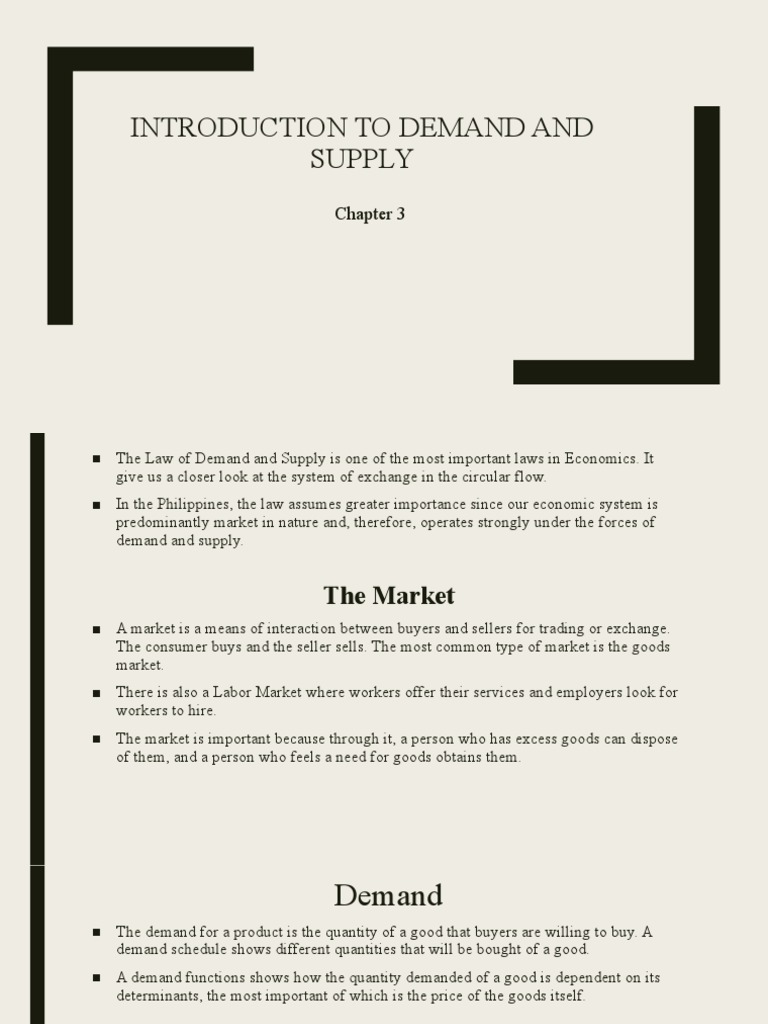 Introduction To Demand and Supply | Download Free PDF | Supply ...