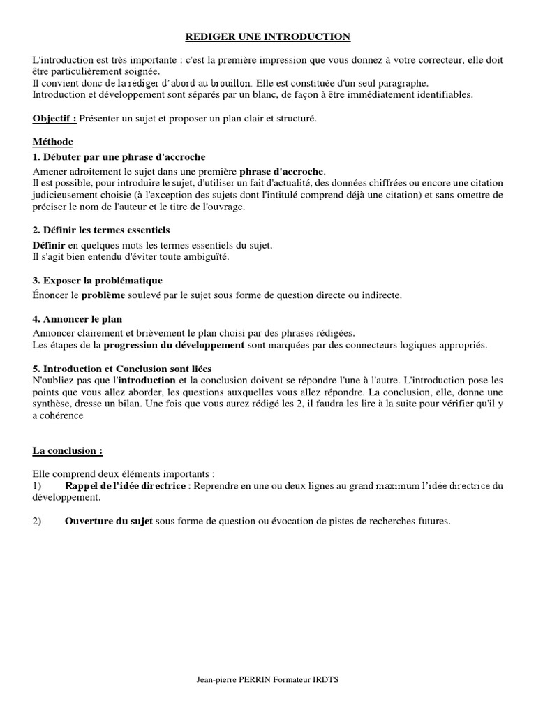 Rediger Une Introduction | PDF | Phrase