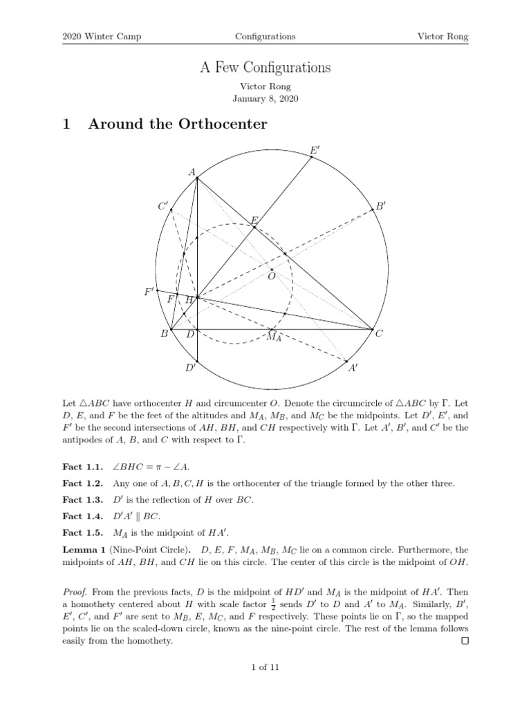 Geometry Configurations | PDF | Triangle | Elementary Geometry