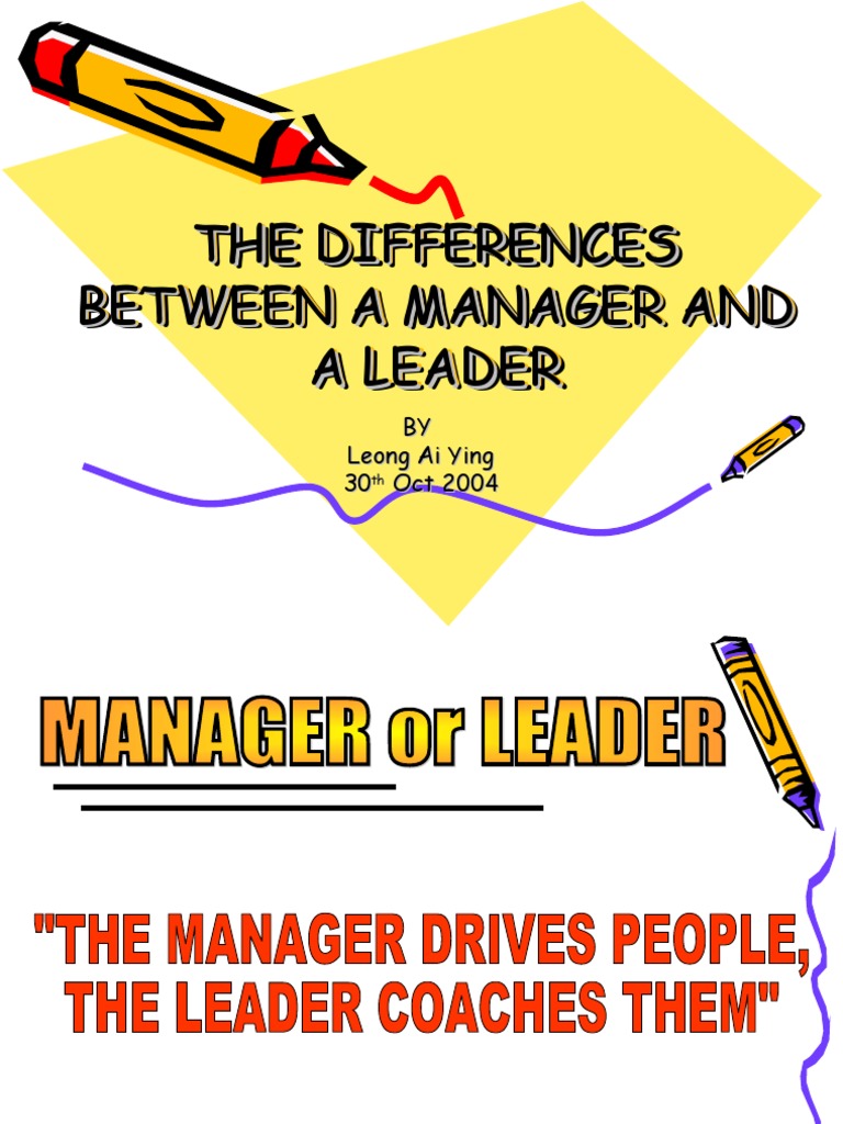Manager Vs Leader | PDF