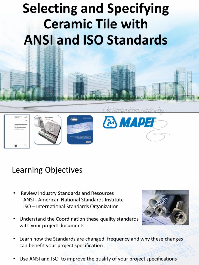 Specifying Ceramic Tile With ANSI and ISO Standards | PDF ...