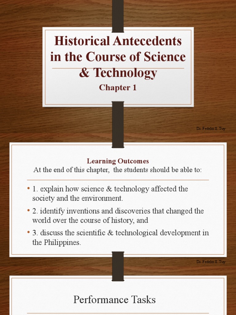 Historical Antecedents in The Course of Science & Technology | PDF ...