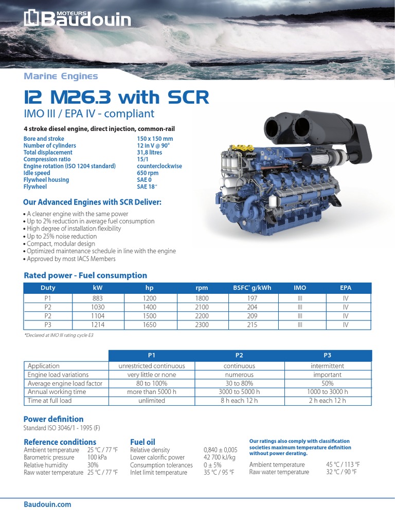 12 M26.3 With SCR: IMO III / EPA IV - Compliant | PDF | Diesel Engine ...