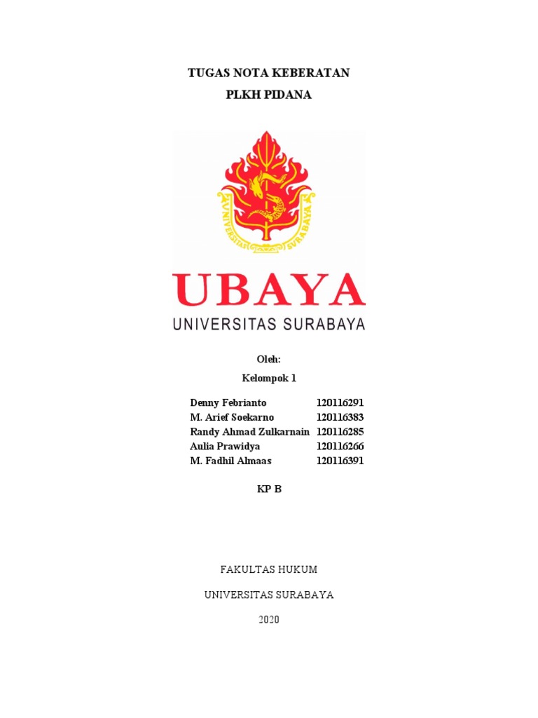 5546 - PLKH Pidana KP B Kelompok 1 | PDF