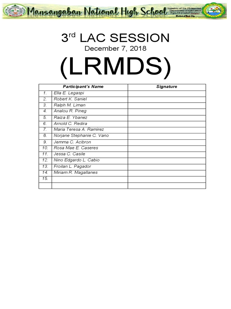 Lac Session | PDF | Education Theory | Pedagogy