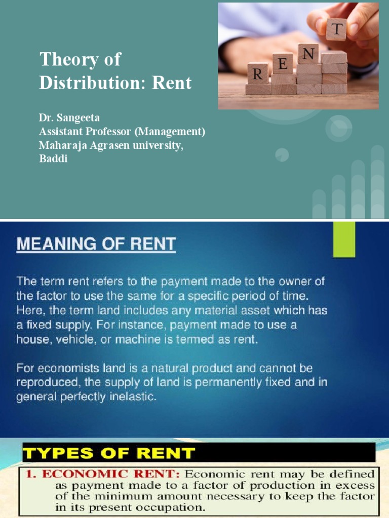 Theory of Distribution - Rent | PDF