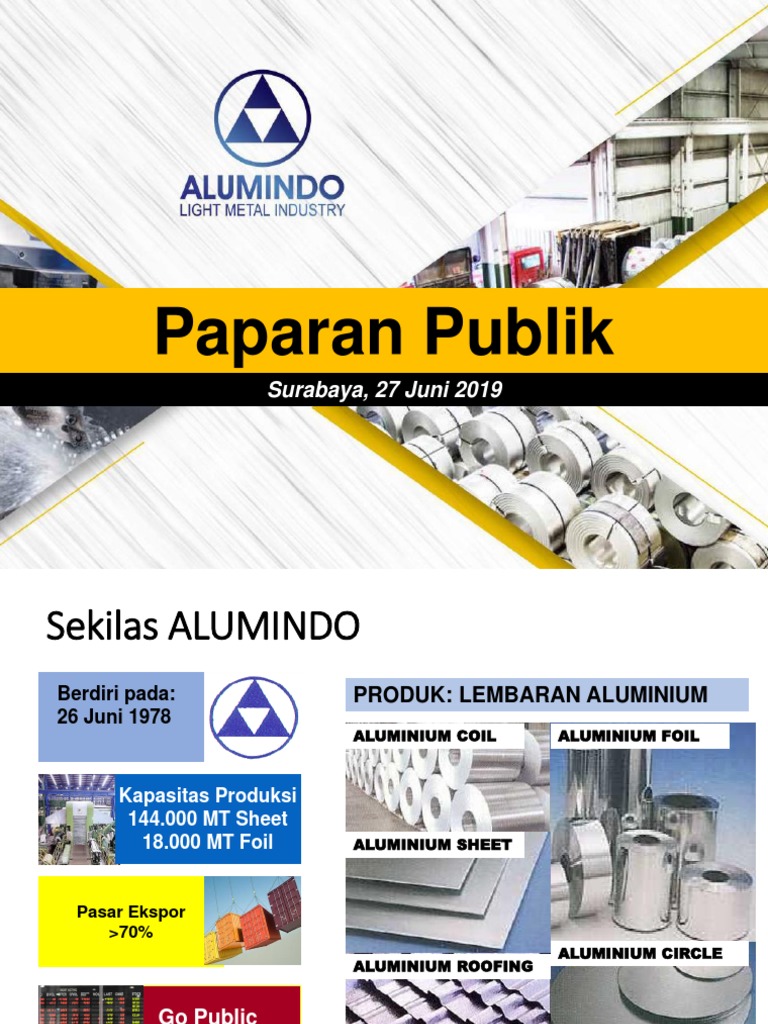 (ALMI) PT Alumindo Light Metal Industry TBK PDF | PDF
