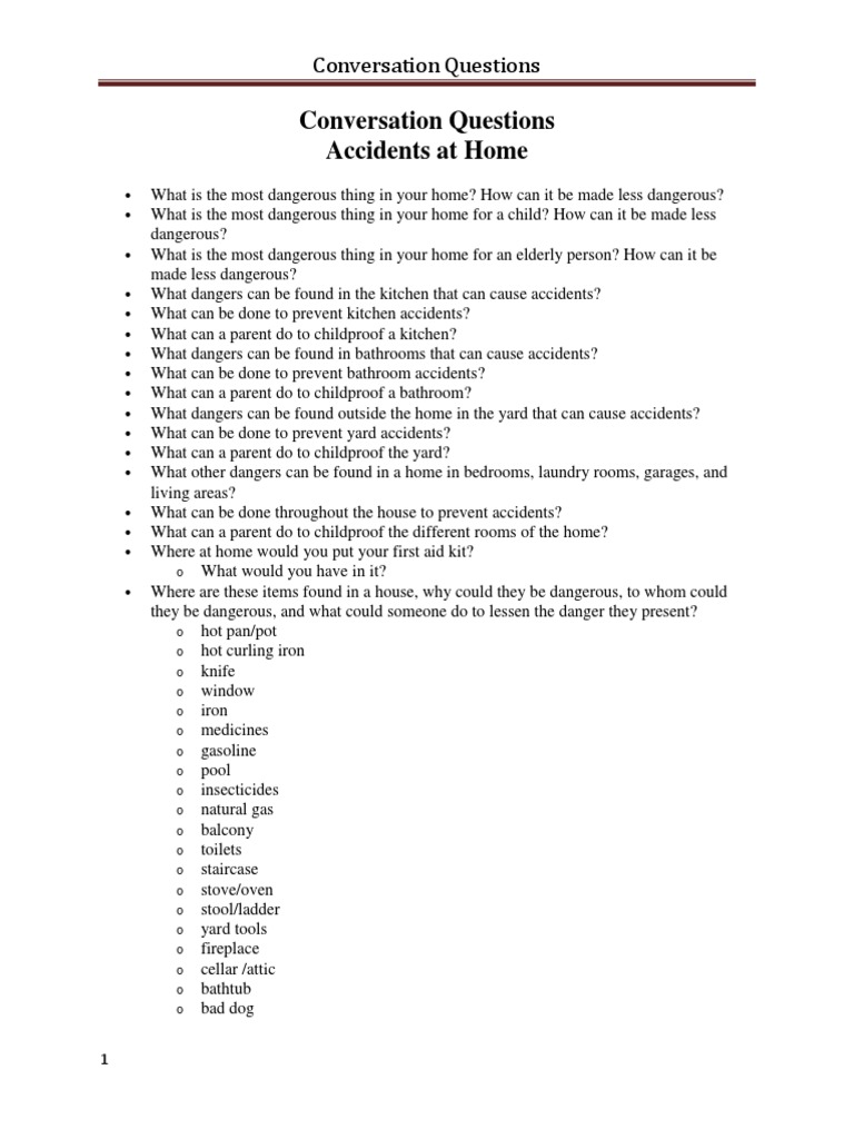 Conversation Questions | PDF | Classroom | Dream