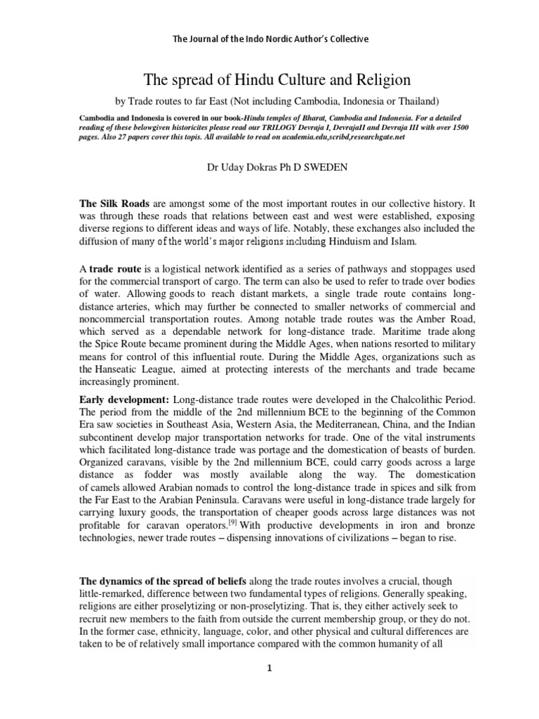 Spread of Hinduism To South East Asia by Land and Maritime Routes | PDF ...