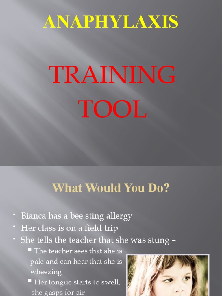 Anaphylaxis: Training Tool | PDF | Allergy | Allergen
