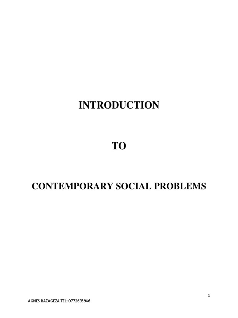 Introduction To Contemporary Social Problems PDF | PDF | Minority Group ...