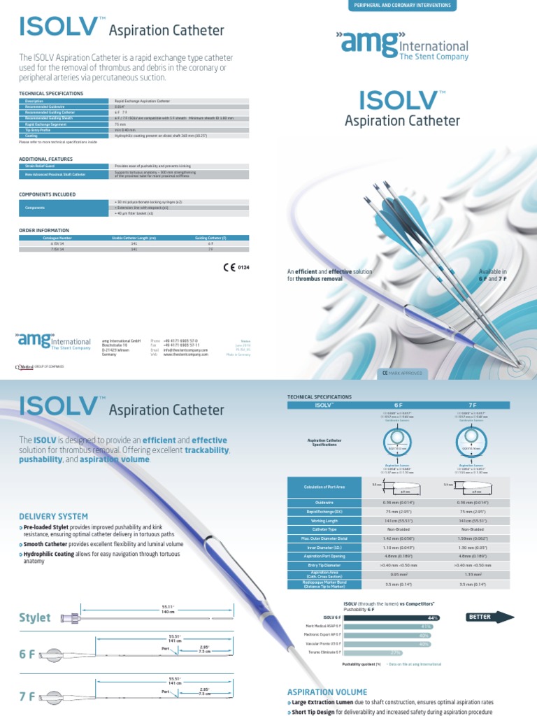 Isolv Isolv: Aspiration Catheter | PDF | Catheter | Cardiovascular System