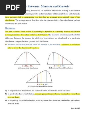 Difference Between Skewness And Kurtosis