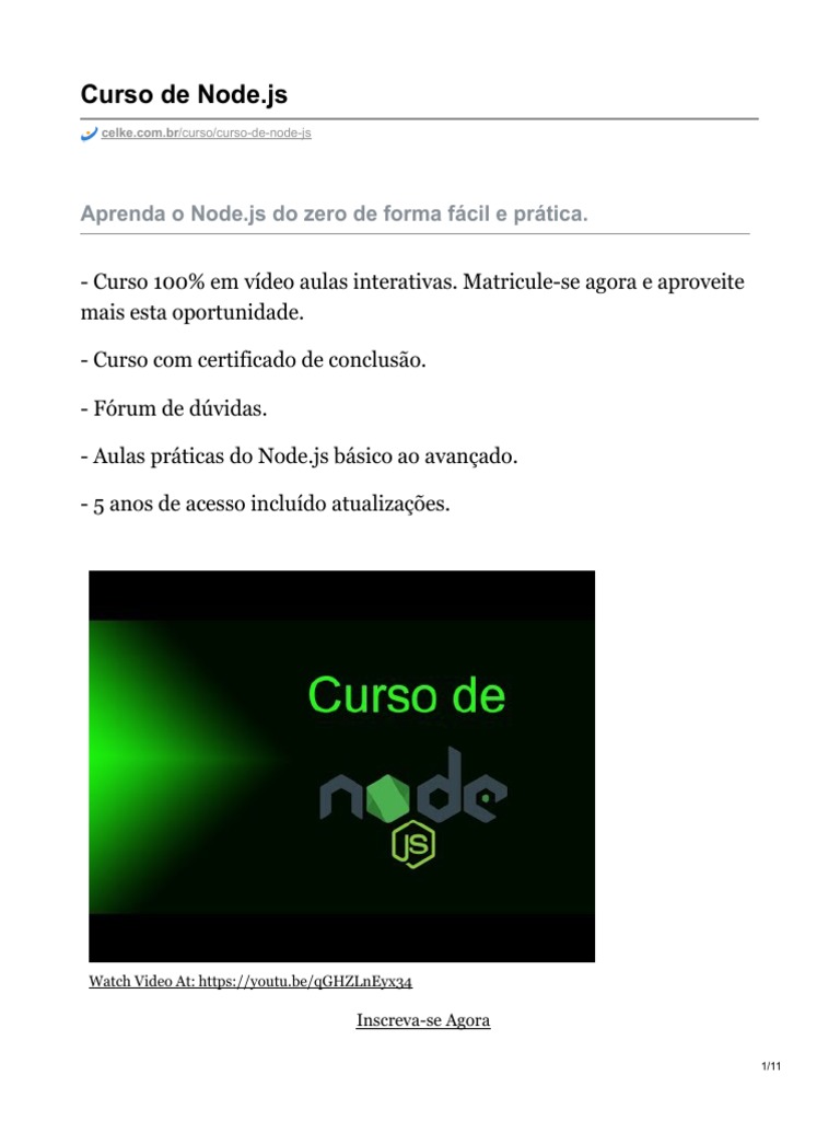Aprenda o Node - Js Do Zero de Forma Fácil e Prática. | PDF | Script ...