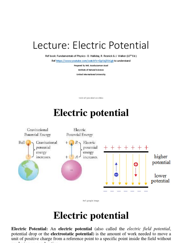 Electric Potential Energy And Gravitational Potential Energy
