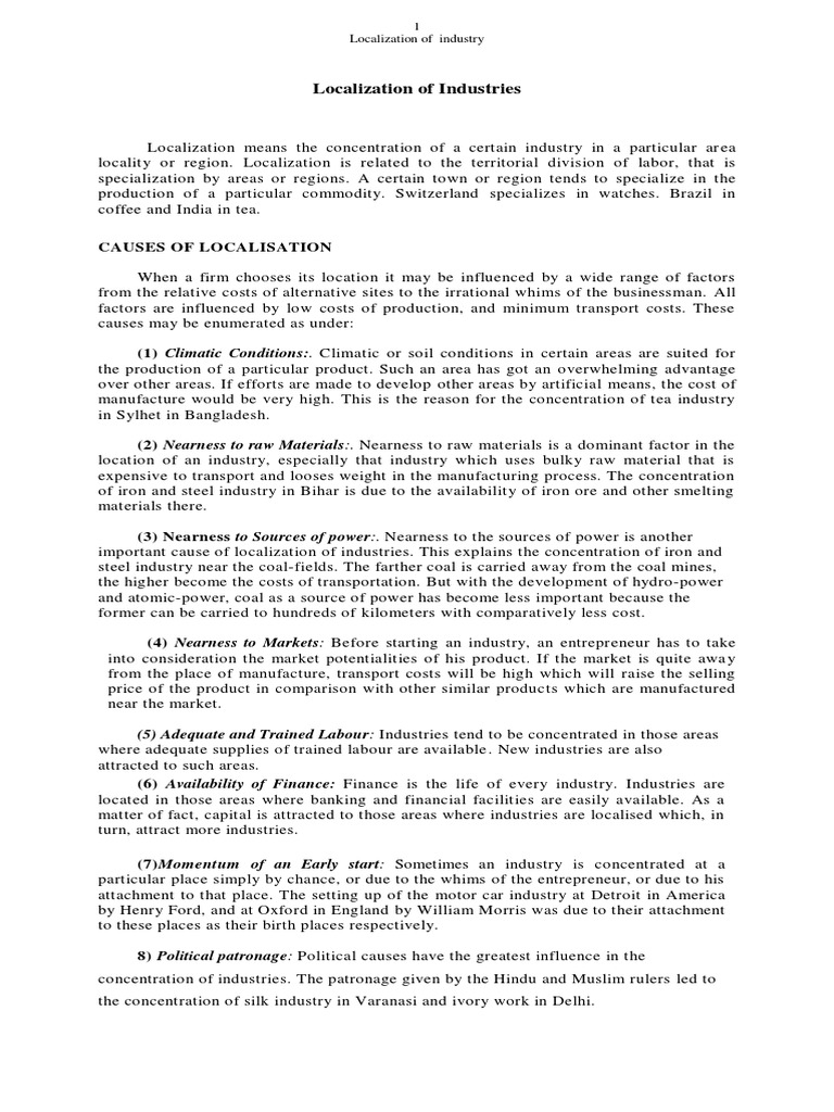 Localization PDF | PDF | Labour Economics | Employment