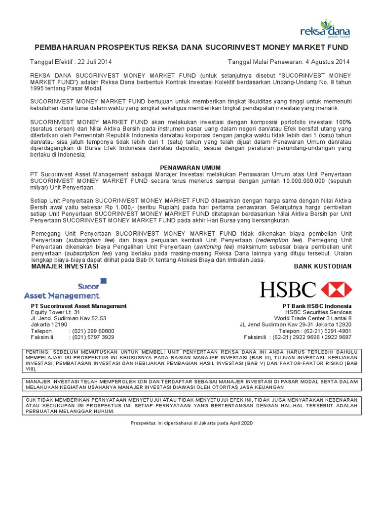 Prospektus SMMF April 2020 PDF | PDF