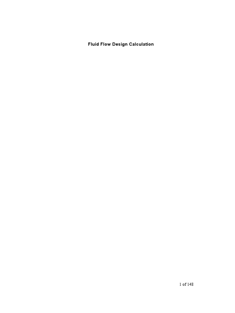 Fluid Flow Design Calculation | PDF | Viscosity | Fluid Dynamics