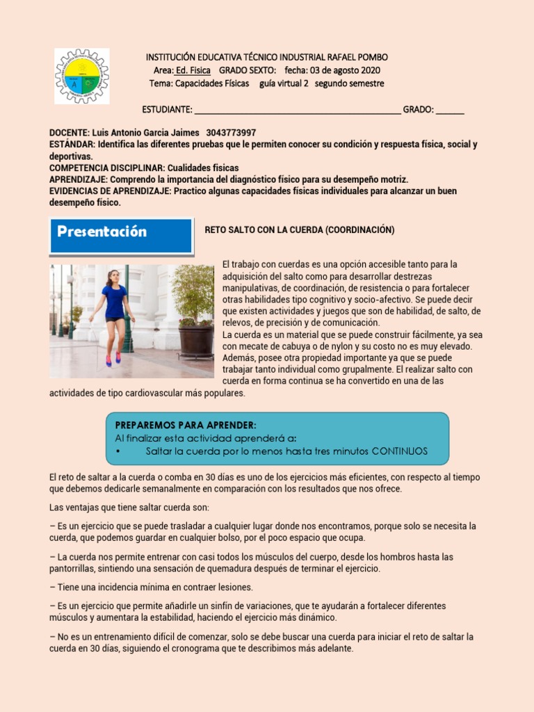 Reto de Salto de Cuerda 30 Días | PDF | Flexibilidad (anatomía) | Cuerda