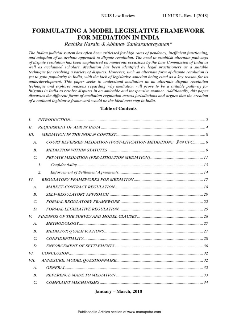 Mediation Law Pdf Alternative Dispute Resolution Mediation