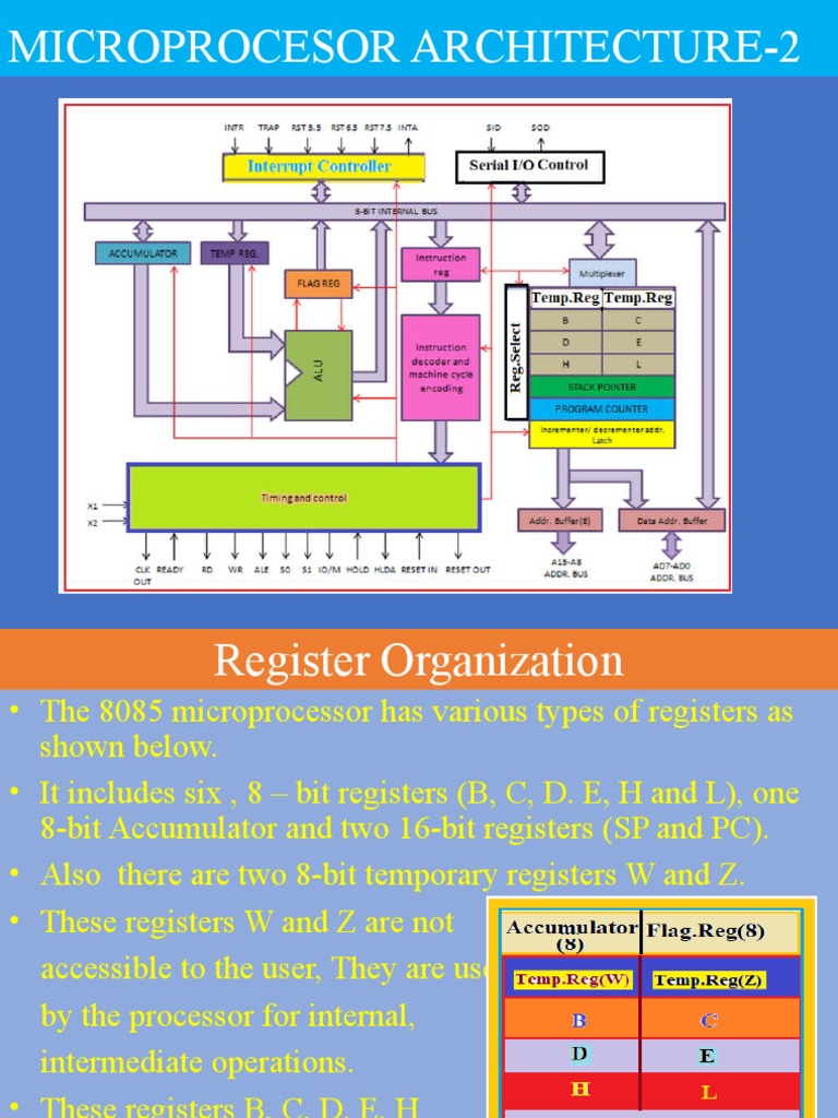 8085 Microprocessor Registers | PDF | Computer Data Storage | Subroutine