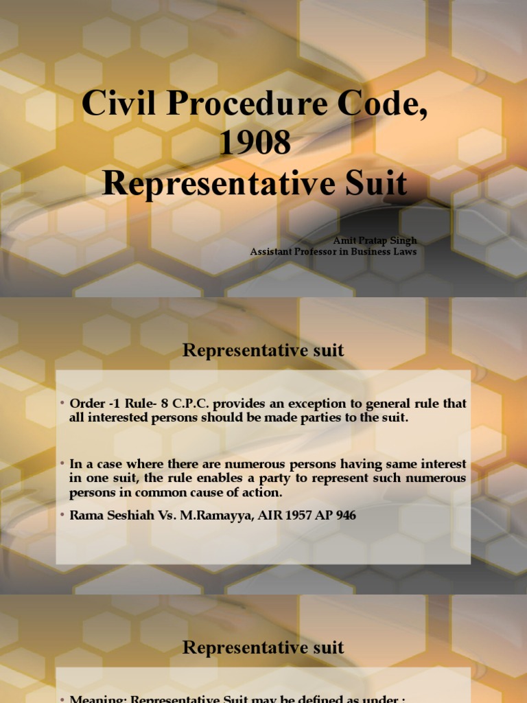 Understanding Representative Suits in CPC | PDF | Lawsuit | Government
