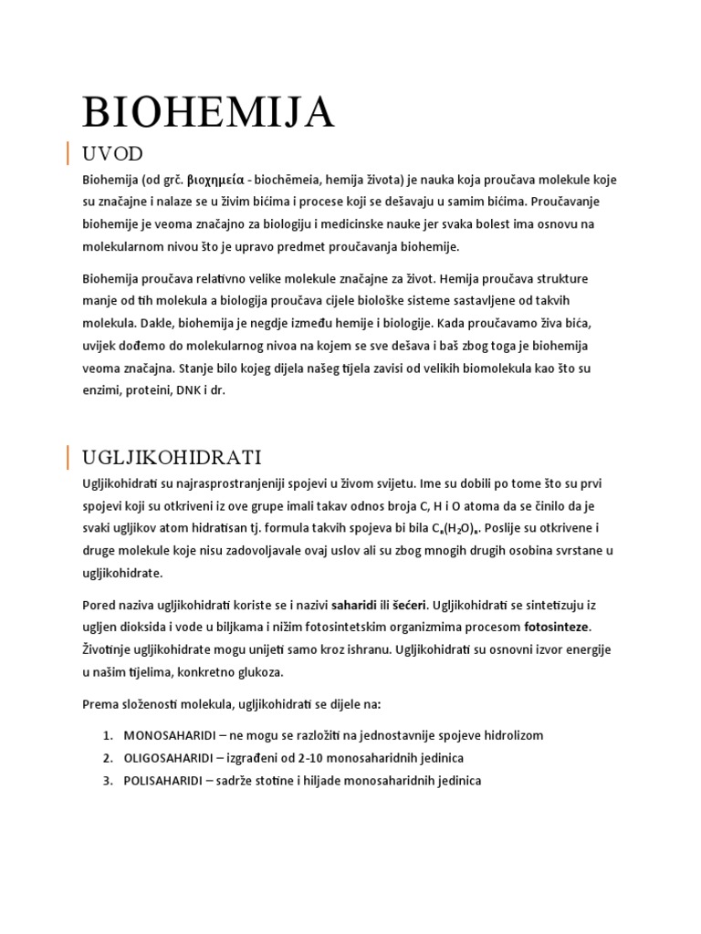 Biohemija | PDF