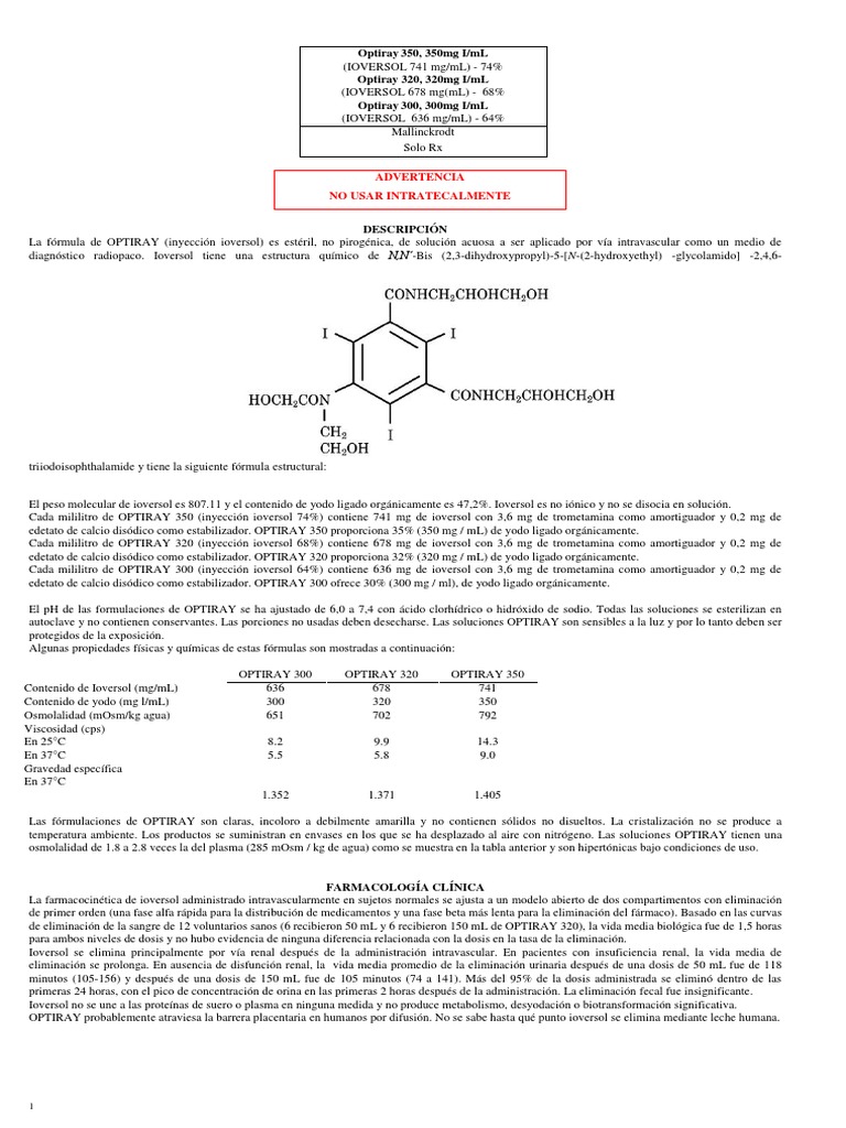 Optiray | PDF | Alergia | Angiografía