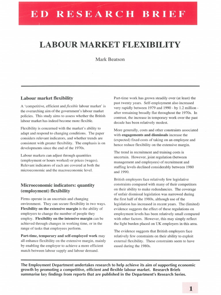 Labour Market Flexibility | PDF | Labour Economics | Macroeconomics