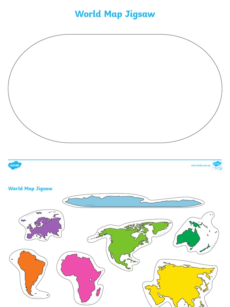 Build A World Map Continents and Oceans Jigsaw Puzzle | PDF | Nature