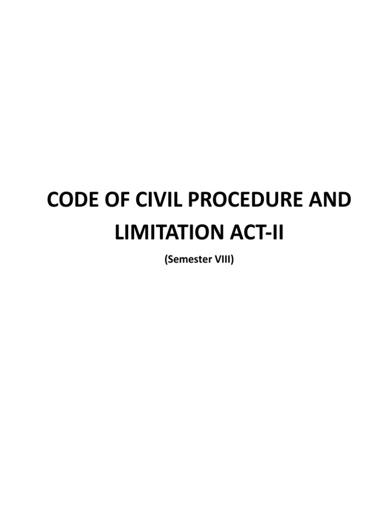 CPC 2 Magic Notes | PDF | Judgment (Law) | Decree