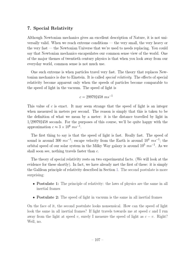 Special Relativity | PDF | Special Relativity | Spacetime