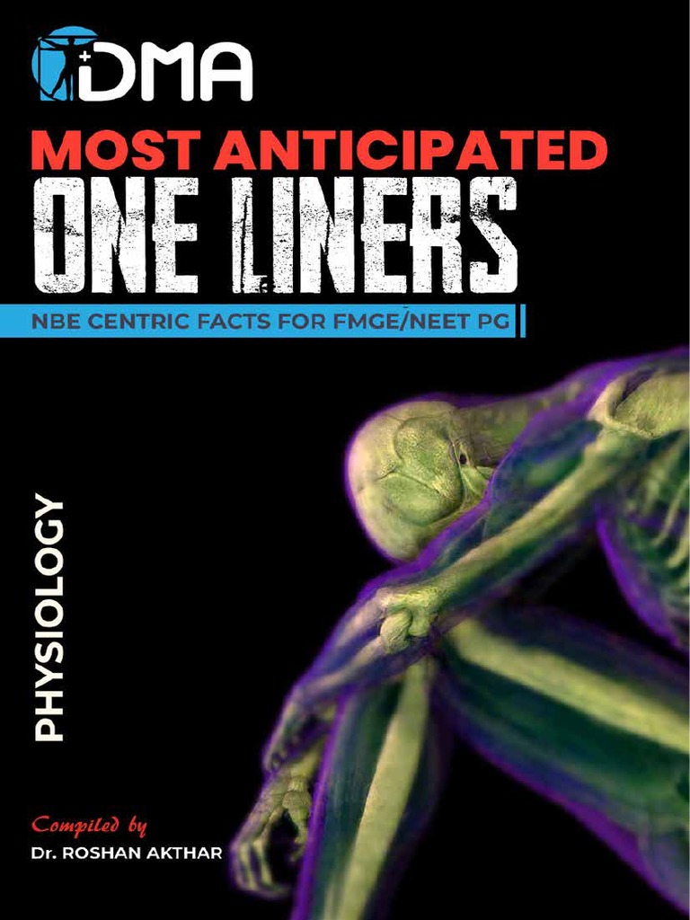 Physiology One Liners | PDF | Muscle | Heart