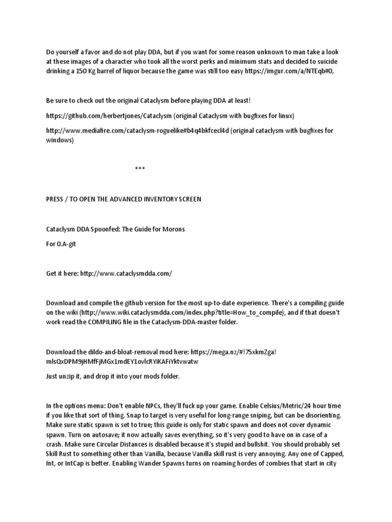 Cdda Guide | PDF | Clothing | Textiles