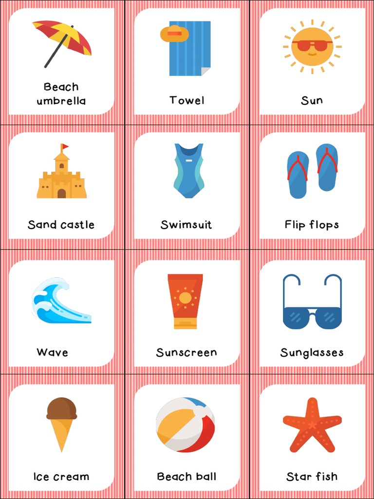Beach Flashcards PDF | PDF