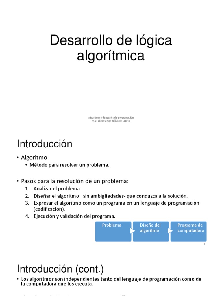 Logica Algoritmica Programas | PDF | Algoritmos | Lenguaje de programación