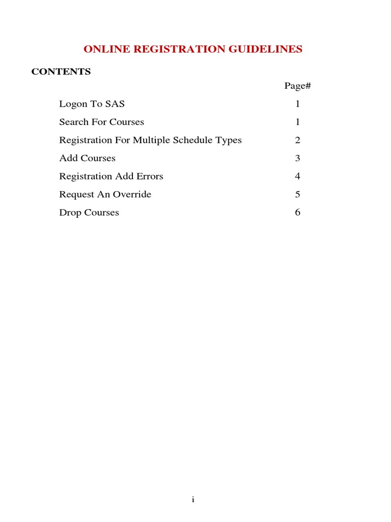 Online Registration Guide | PDF | Lecture | Login