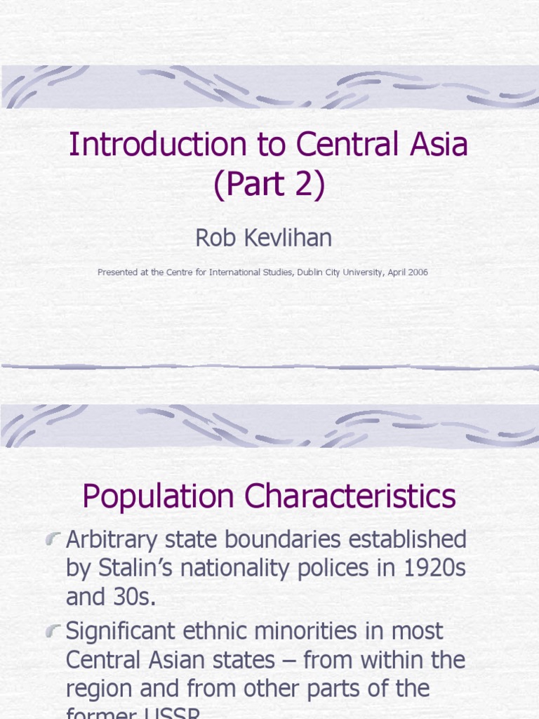 Central Asia: Politics and Development Insights | PDF | Politics
