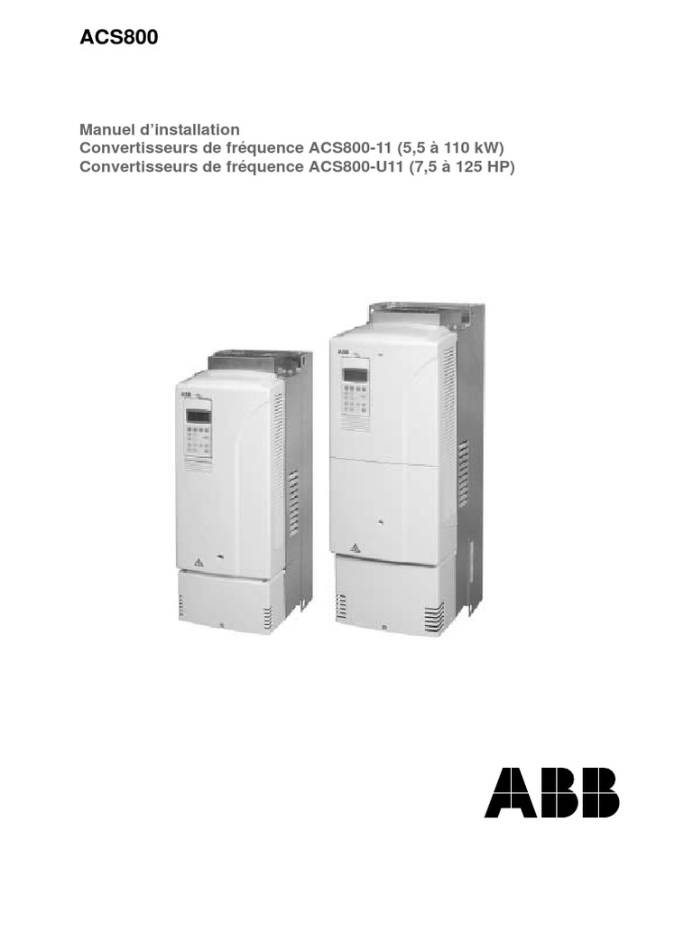 ACS800 Manuel Installation PDF | PDF | Manufactured Goods | Computer Hardware