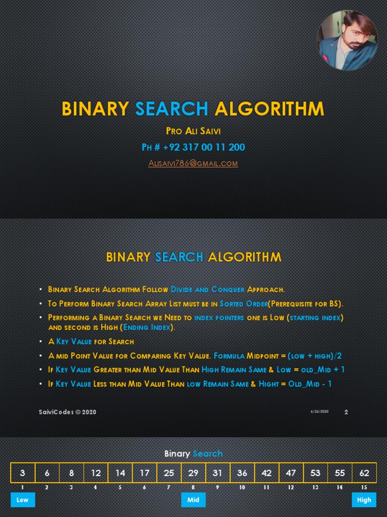 Binary Search Algorithm | PDF | Algorithms And Data Structures | Computer Data