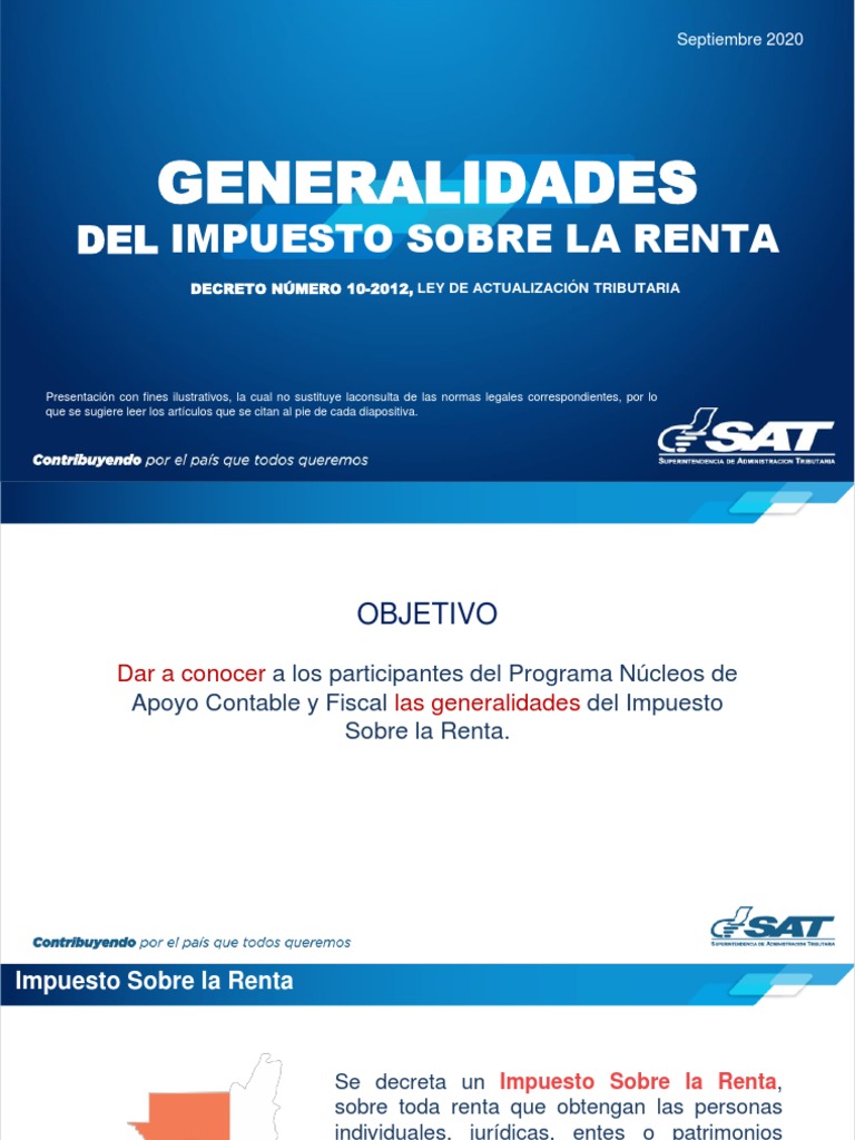 Generalidades Del Isr | PDF | Impuesto sobre la renta | Impuestos