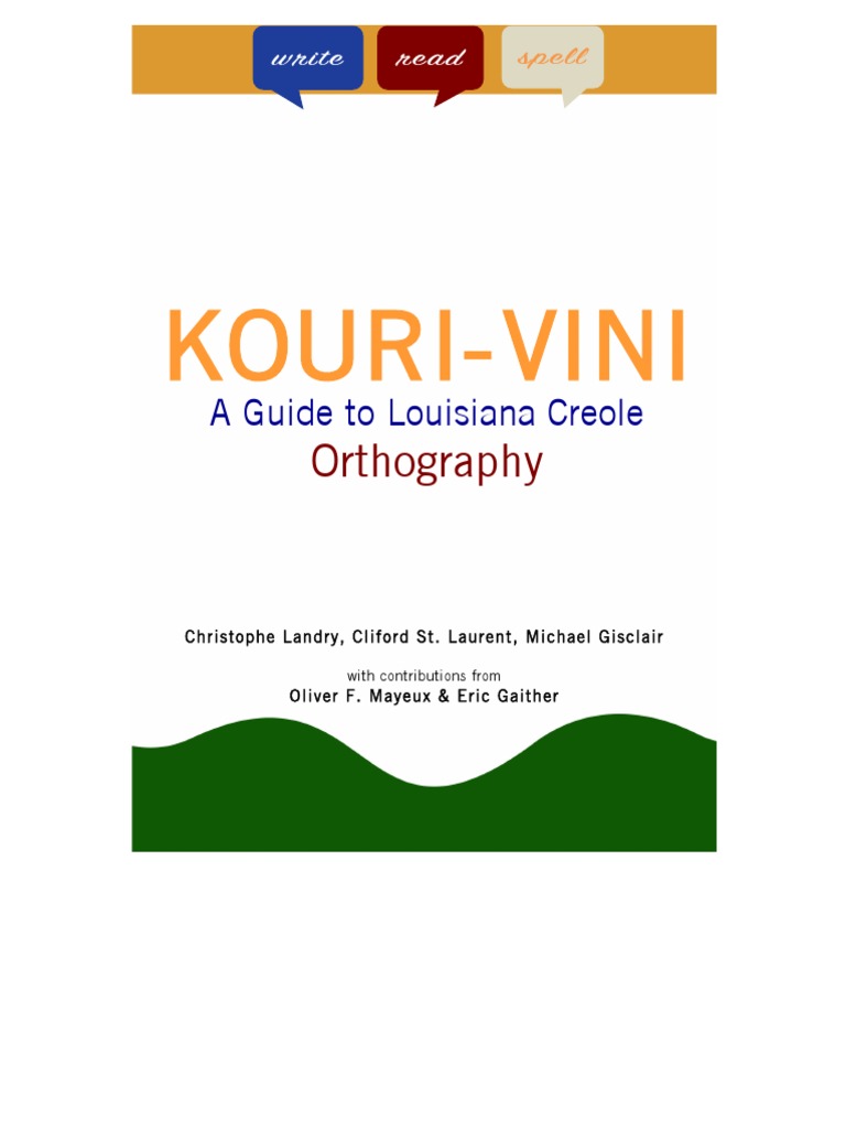 3C. Language - Kouri-Vini Orthography Guide | PDF